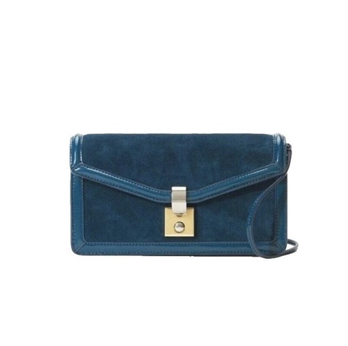 STAUD Blue Suede Clutch | eBay