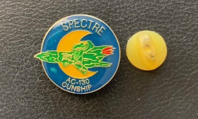 U.S. AIR FORCE SPECTRE AC-130 GUNSHIP VIETNAM LAPEL HAT PIN USED EX ...