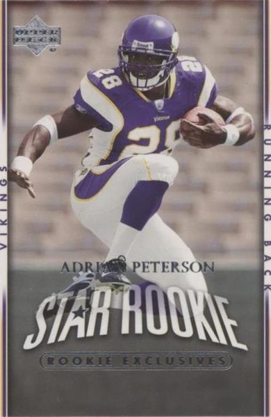 2007 Upper Deck - Star Rookie Rookie Exclusives #279 Adrian Peterson ...
