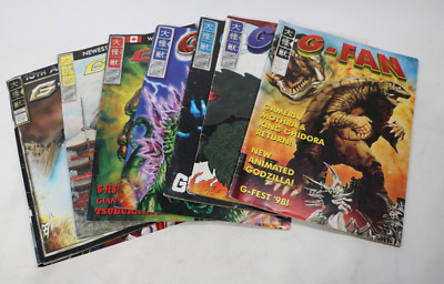 7 VINTAGE G-FAN Godzilla Magazines DAIKAIJU, Japanese Godzilla Monster ...