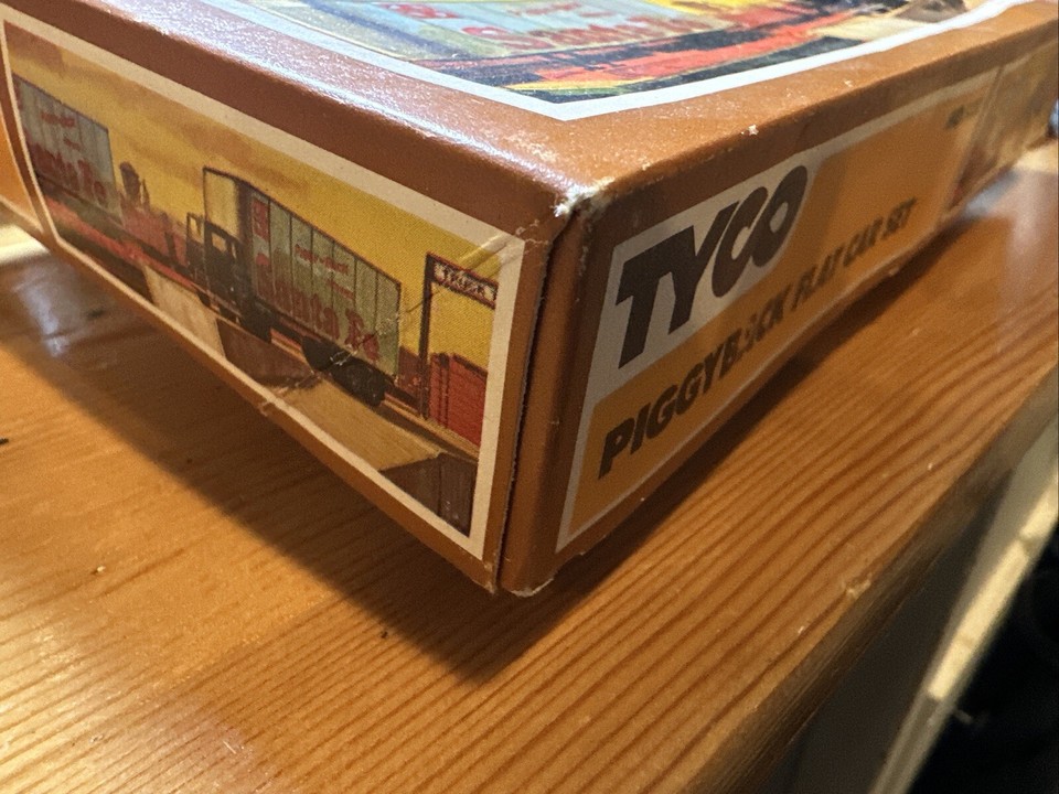TYCO Vintage HO Scale Santa Fe Piggyback Flat Car Set #T348A-500 | eBay