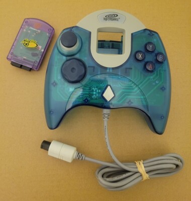 High Frequency Blue Controller for Sega Dreamcast w/ Madcatz Memory ...