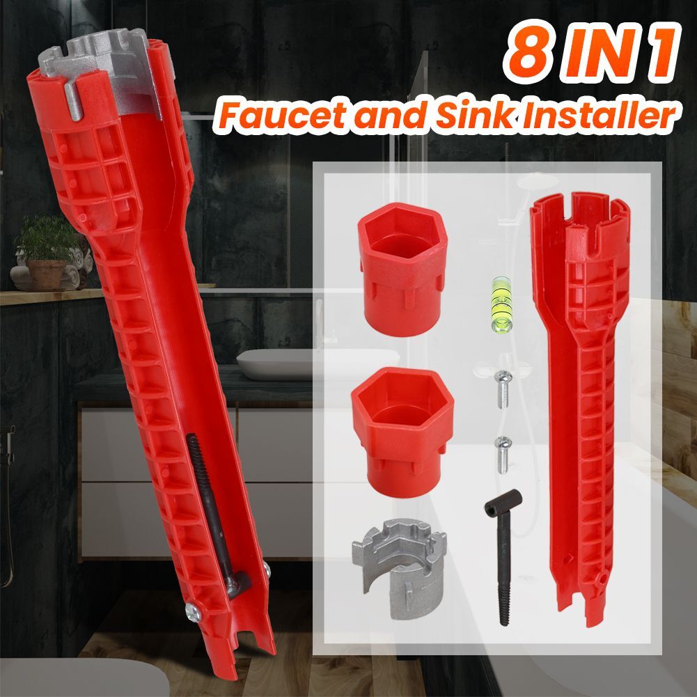 All-in-1 Multifunction Faucet Sink Basin Installer Tool Pipe Wrench Tap ...