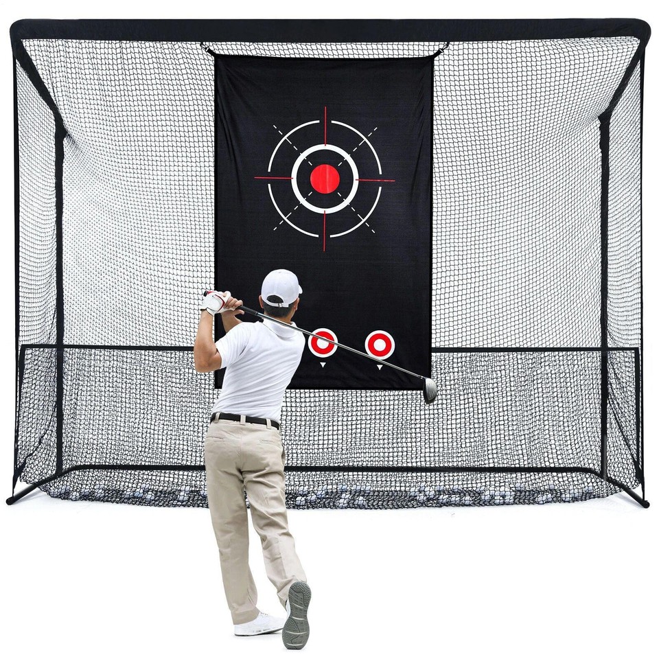 10x7ft Heavy Duty Golf Practice Net with Target Cloth Driving Golf ...
