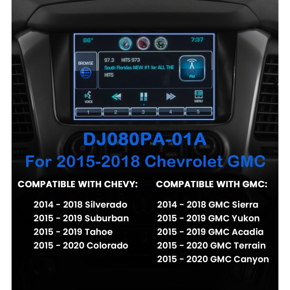 REPLACEMENT Radio Touch-Screen GLASS Digitizer LCD For Chevy GMC 15-18 ...