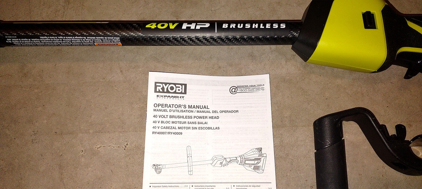 NEW REPLACEMENT RYOBI 40V CARBON FIBER POWER HEAD RY40009 EXPAND-IT ...