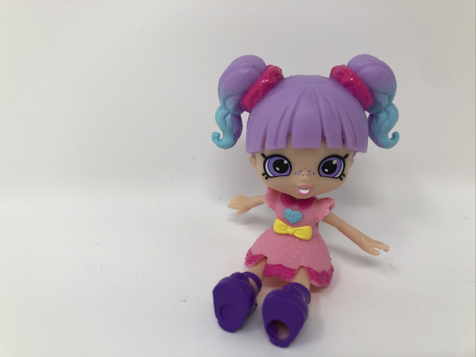 Shopkins Shoppies Girl Purple And Blue Hair And Purple Eyes Pink Party ...