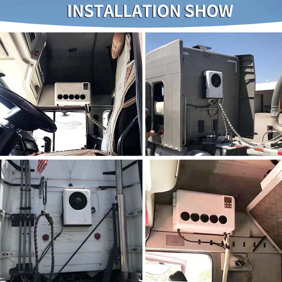 12V Electric Split Air Conditioner Cab AC Unit Kit For Truck Semi Bus ...