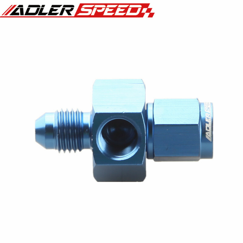 AN4 AN6 AN8 AN10 Male to Female Fitting 1/8"NPT Pressure Gauge Port ...