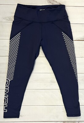 Cinch Brand Western Wear Athletic Casual Leggings Size Medium Navy Logo ...
