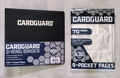 CardGuard Binder + 9-Pocket Pages 70 Pack -READ DESCRIPTION | eBay