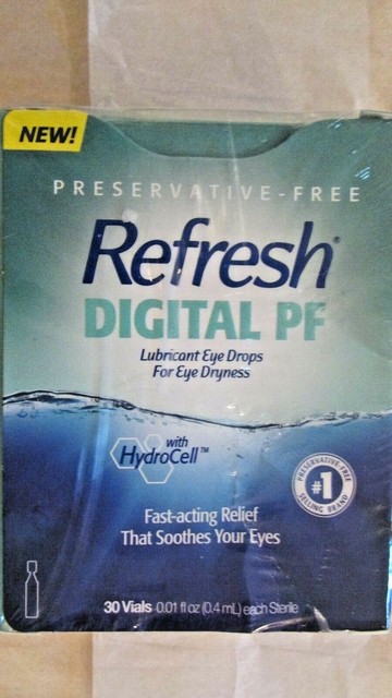 REFRESH Digital PF Lubricant Eye Drops With Hydrocell - 30 Vials Exp ...