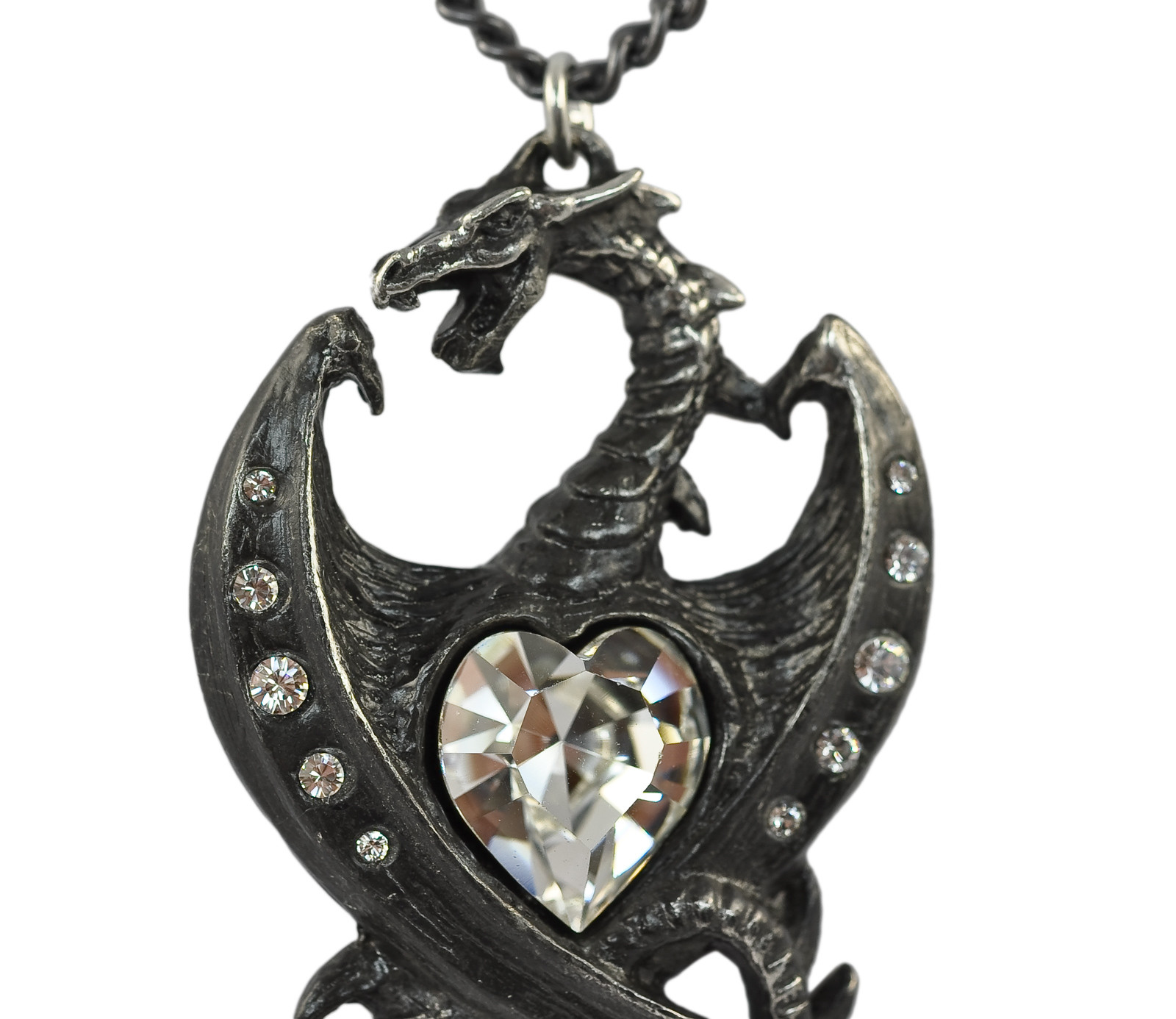 Diamond Heart Pendant - Alchemy Gothic Dragon Totem/Talisman/Amulet | eBay