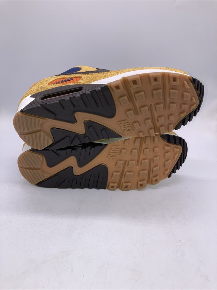 Nike Air Max 90 Bucktan Navy Orange Wheat Suede DZ5175-200 Men's Size 7 ...