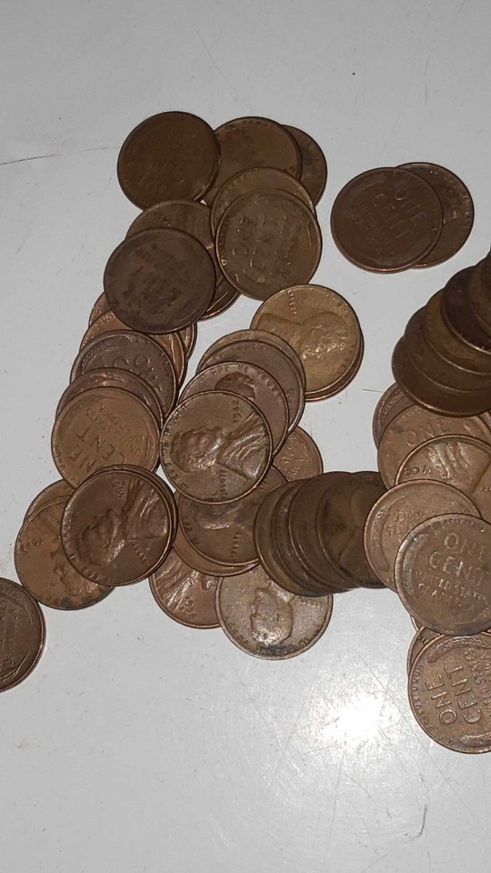Unsearched Lincoln Wheat Cents - Almost 20 Pounds - 3000 Coins - As ...