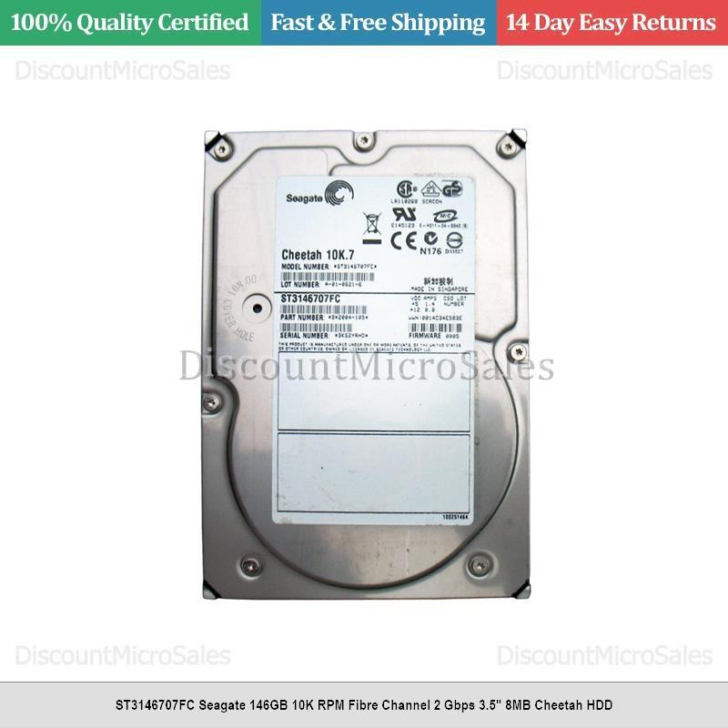 ST3146707FC Seagate 146GB 10K RPM Fibre Channel 2 Gbps 3.5" 8MB Cheetah ...