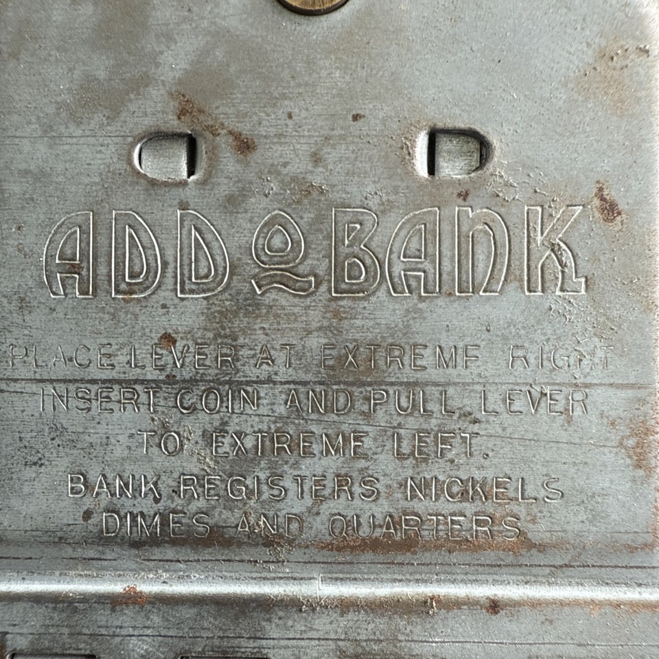Vintage Steel Product Corp Of California Metal Coin Bank Add O Bank ...