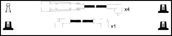 HT Leads Ignition Cables Set fits VW GOLF 1.6 84 to 97 Lemark ...
