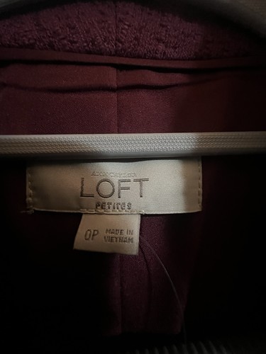 Ann Taylor Loft Dark Red Blazer New With Tags Size O Petite | eBay