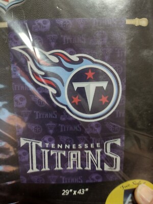 TENNESSEE TITANS LOGO 29"X 43" BANNER FLAG NEW Reversible Large Fan ...