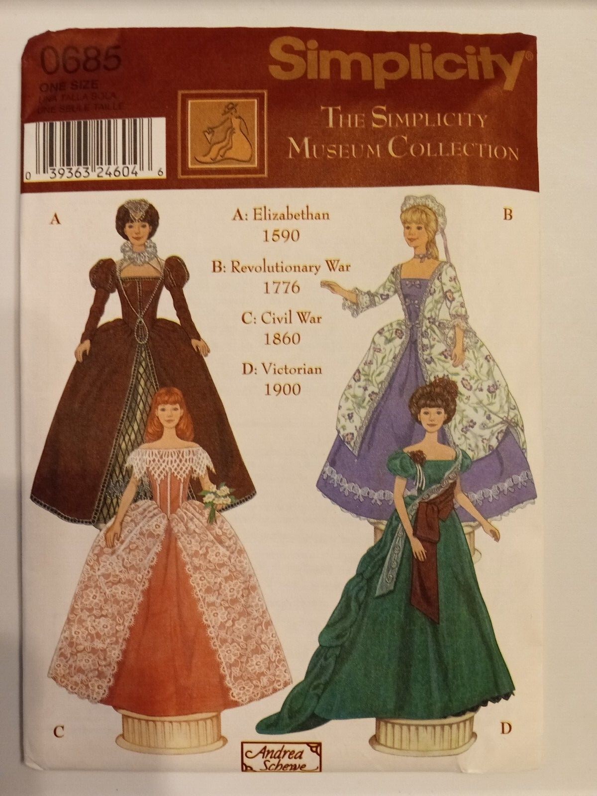 Simplicity 8333 1980s Fashion Doll Barbie Wardrobe Pattern Wedding Gown ...