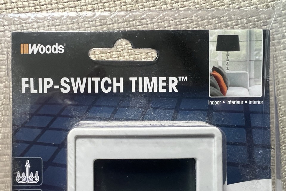 WOODS Flip-Switch Timer 59744 Fits Over Toggle Switch Programmable New ...