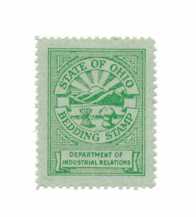 STAMPS US STATE OF OHIO HEALTH DEPT BEDDING STAMP MNH | eBay