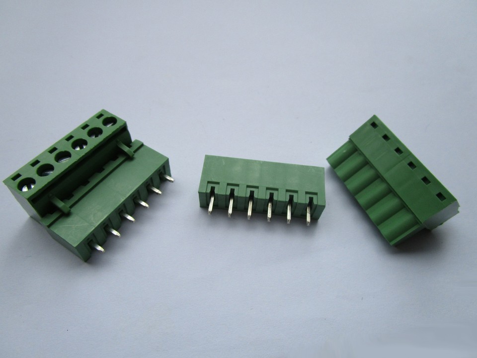 12pcs 5.08mm Close Straight 6 pin Screw Terminal Block Connector ...