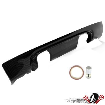 CSL Style 2-Tone Rear Bumper Diffuser Carbon Fiber Color For BMW 01-06 ...