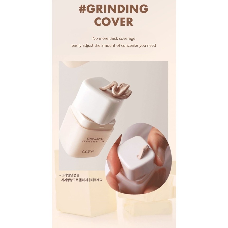LUNA Grinding conceal butter 10g 3 Shades 2 Puff Set K-Beauty | eBay