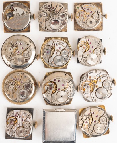 12 Vintage Mechanical Men's Watch Movements Hamilton + Others | eBay