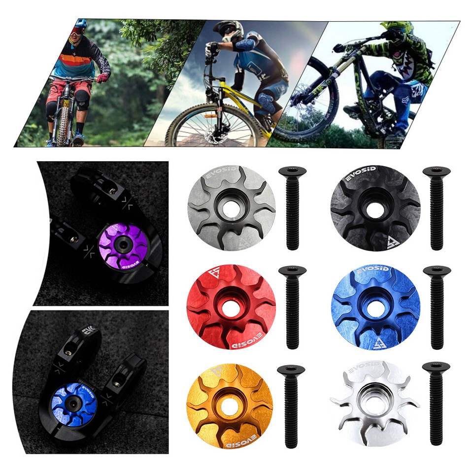 Bicycle Headset Cap Aluminium Alloy Bike Headset Cover Bicycle Stem Top ...