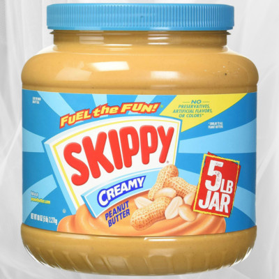 SKIPPY Creamy Peanut Butter, 5 Pound, 80 oz Plastic Jar | eBay
