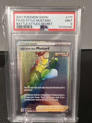 2021 POKEMON SWSH FA/SS STYLE MUSTARD BATTLE STYLES-SECRET PSA 9 | eBay