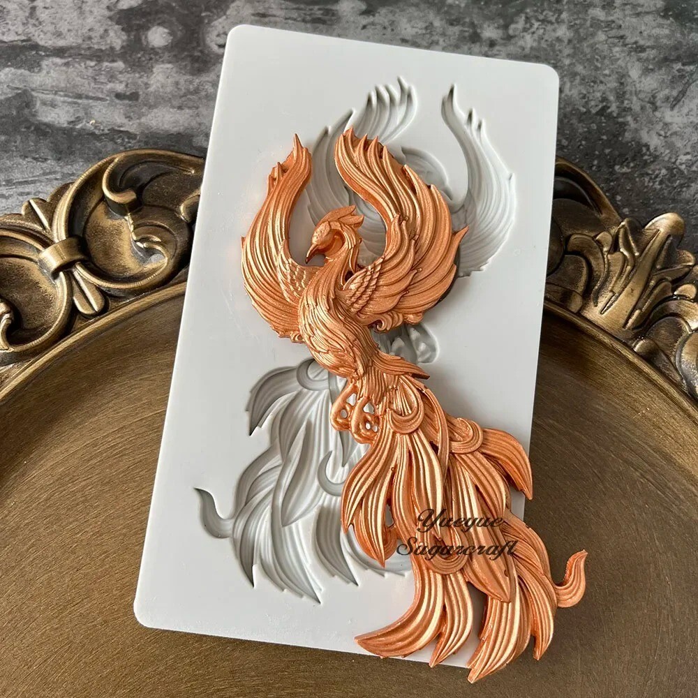 Silicone Cake Mold 3D Phoenix Bird Mould Cute Bird Chocolate Soap Mold ...
