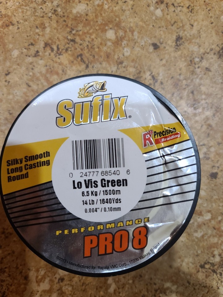 Suffix Pro 8 Braided line 1500m Bulk Spool | eBay