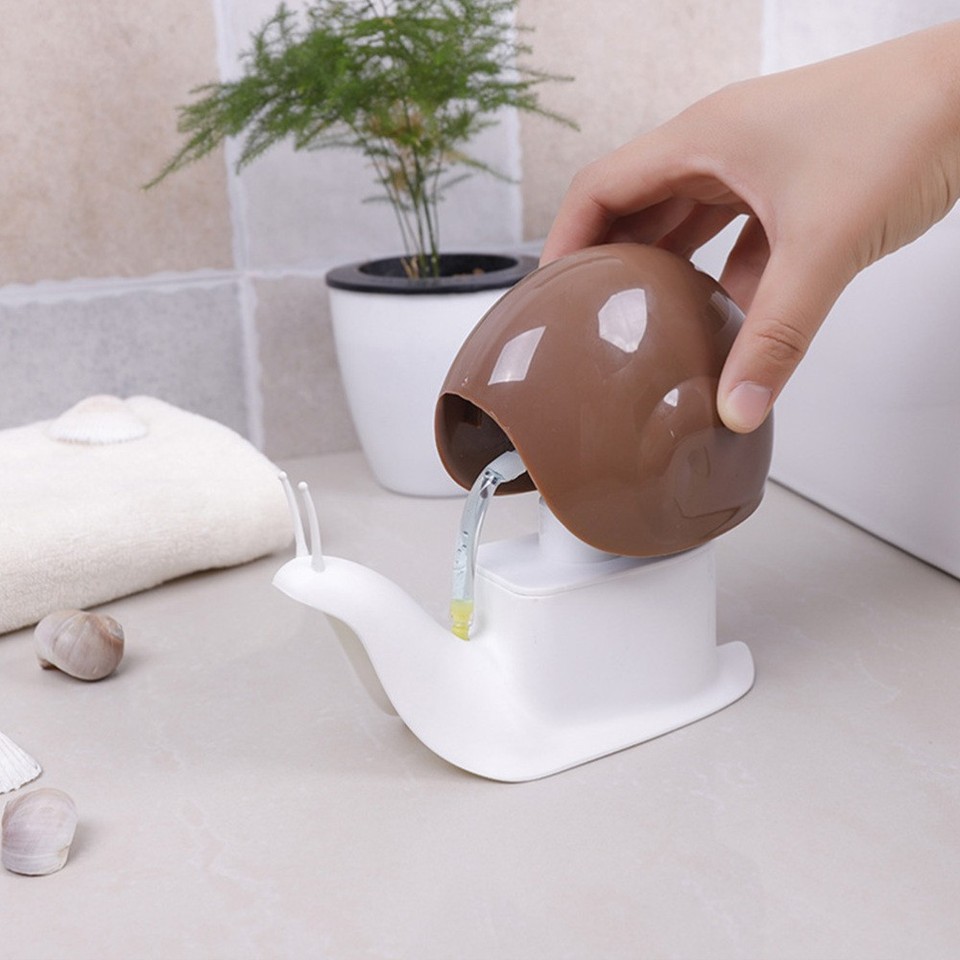 Snail Shape Liquid Soap Dispenser Body Wash Plastic Bottle Press Type ...