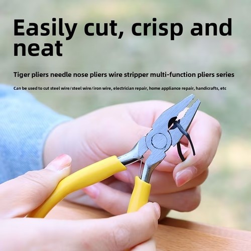 5-Inch Needle Nose Pliers – Precision Wire Cutter, Repair Tool, Yellow ...