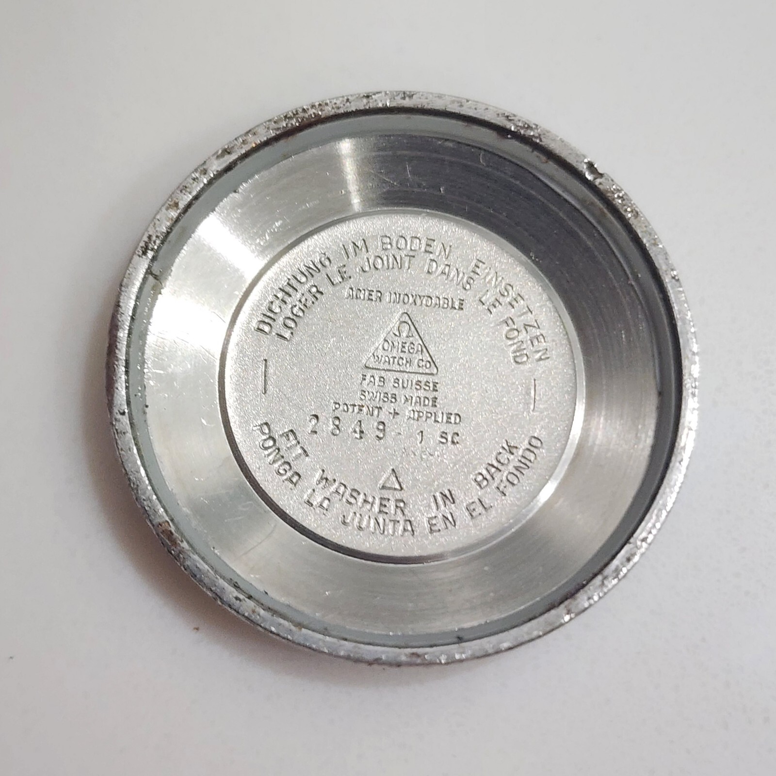 Vintage Omega Seamaster Case Back Only Stainless Steel 2849-1 SC 33.6mm ...