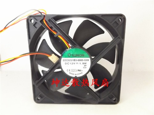 1PC SUNON EEC0251B3-0000-G99 Cooling Fan 12V 1.9W 12cm 3-wire # | eBay