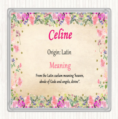 Celine Name Meaning Drinks Mat Coaster Floral | eBay UK