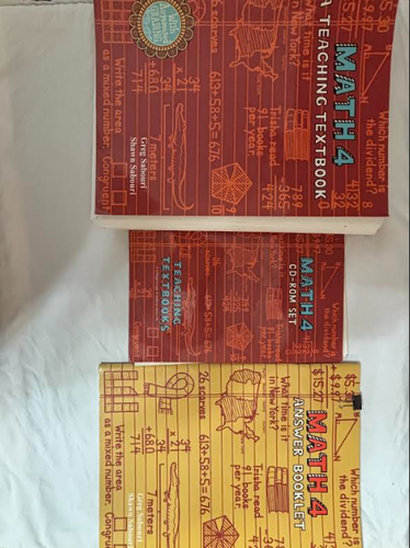 Math 4 A Teaching Textbook 4th Grade with Answer Booklet, CD-ROM | eBay
