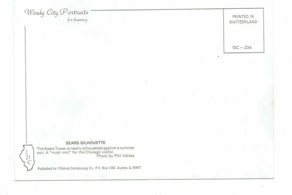 Sears Tower Chicago #IL Summer Sun Silhouette #Postcard | eBay