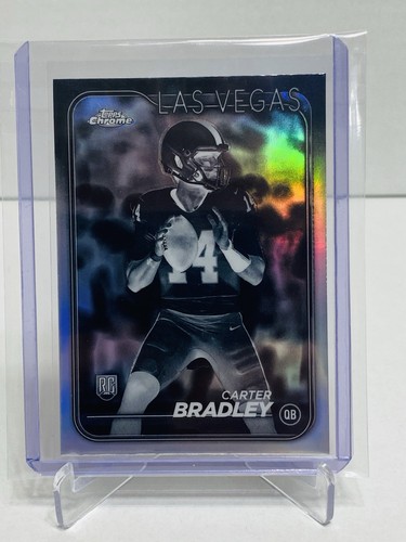 2024 Topps Chrome Football Negative Refractor Carter Bradley No.272 QB ...