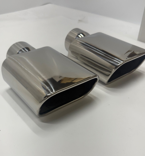Stainless Exhaust Tip Rectangle 5 1/2 " Wide 3 " Height Outlet 3 Inlet ...