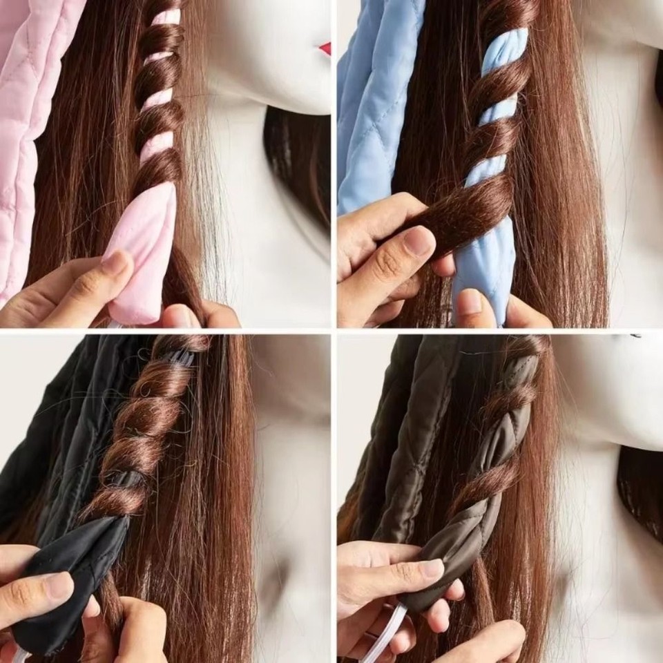 DIY Lazy Hair Curler Octopus Curls Silk Ribbon Lazy Hair Styling Tools ...