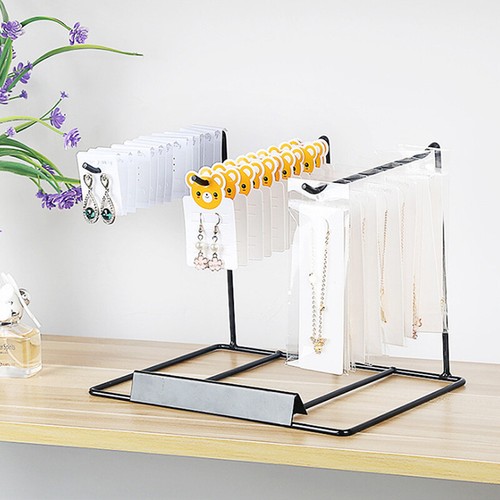 Iron Bracket Jewelry Display Rack Desktop Decoration Earrings Necklace ...