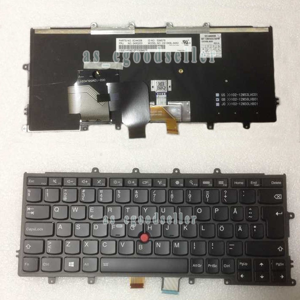 SD Swedish Backlit Keyboard for IBM Lenovo Thinkpad X250 X260 X270 ...