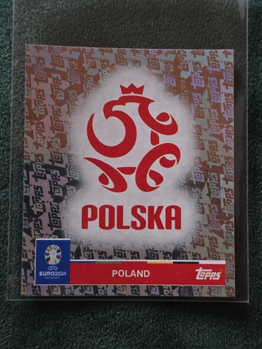 Polen Polska Emblem Logo Topps Foil Parallel Sticker Topps Euro 2024 # ...