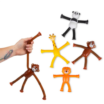 Animal Pop Tubes for Kids – Giraffe, Lion, Monkey, Panda – Sensory ...